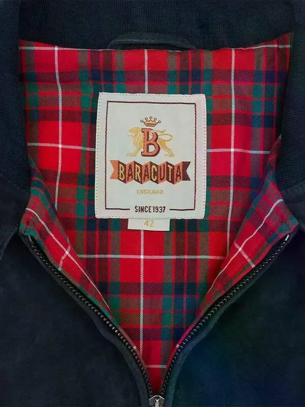 BARACUTA Suede Zip-front Jacket