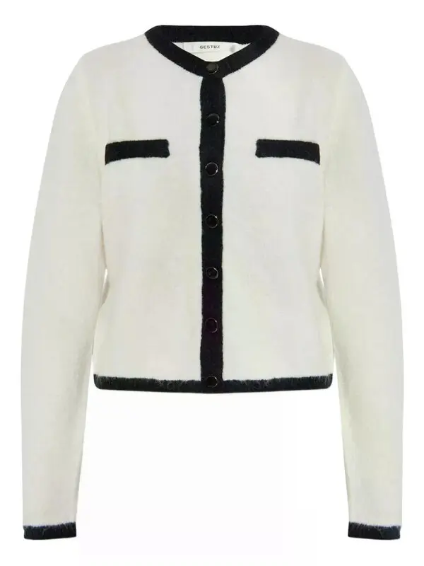 GESTUZ Button-fastening Cardigan - White