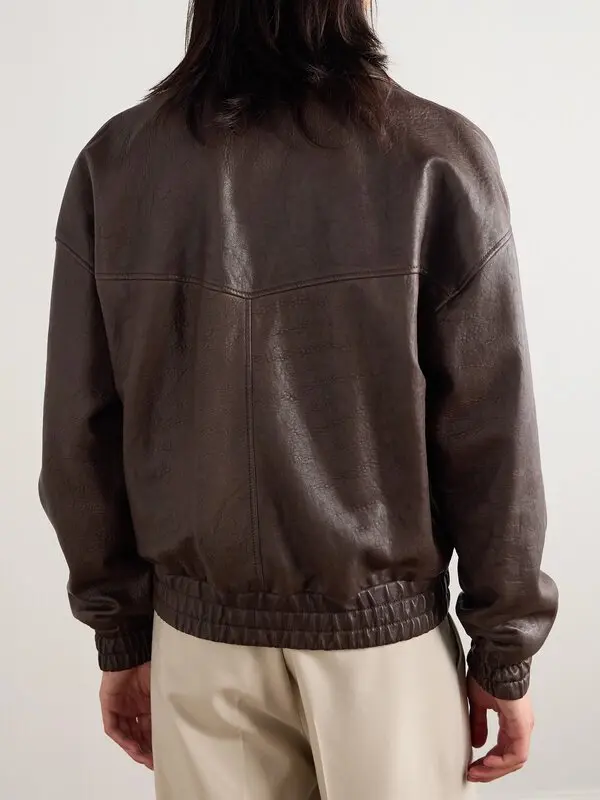 Saint Laurent Leather Jacket - Brown