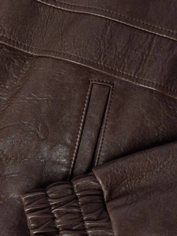 Saint Laurent Leather Jacket - Brown