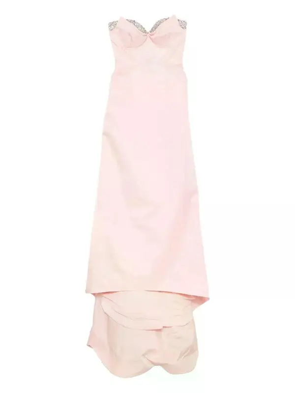 slim fit dress slacks Alexander McQueen Rosegold Fit and Flare Dress