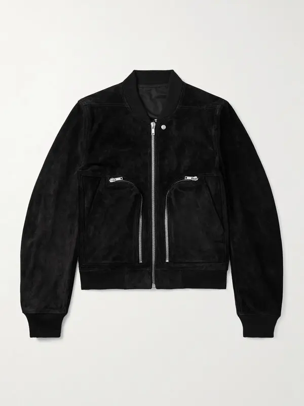Rick Owens Bauhaus Suede Bomber Jacket