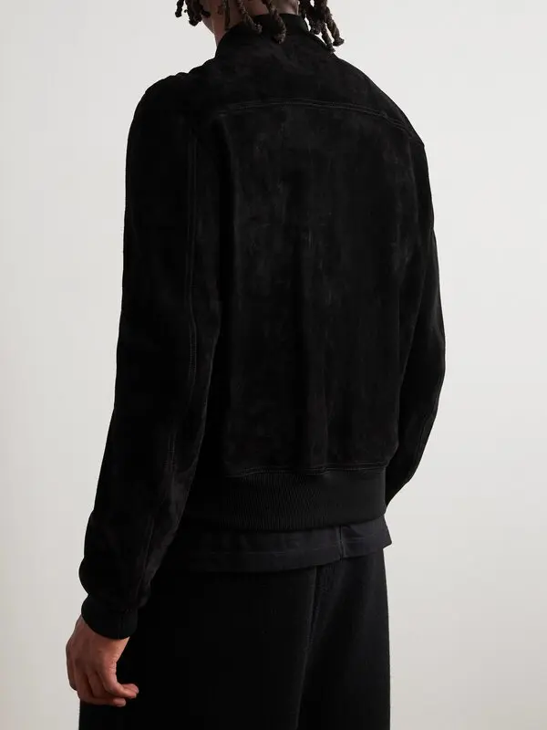 Rick Owens Bauhaus Suede Bomber Jacket