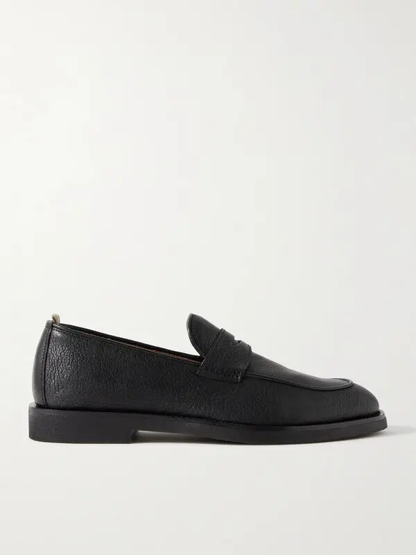 Officine Creative Opera Flexi 101 Deerskin Penny Loafers - Black