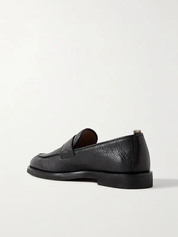 Officine Creative Opera Flexi 101 Deerskin Penny Loafers - Black