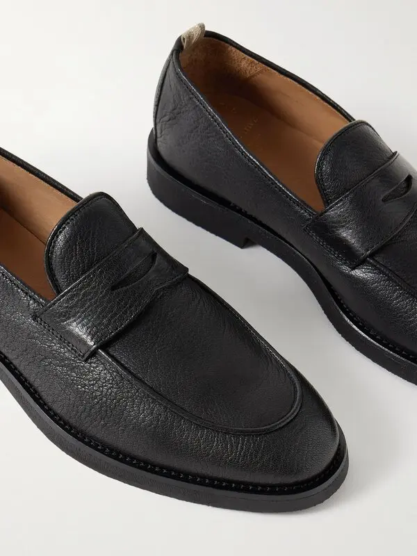 Officine Creative Opera Flexi 101 Deerskin Penny Loafers - Black