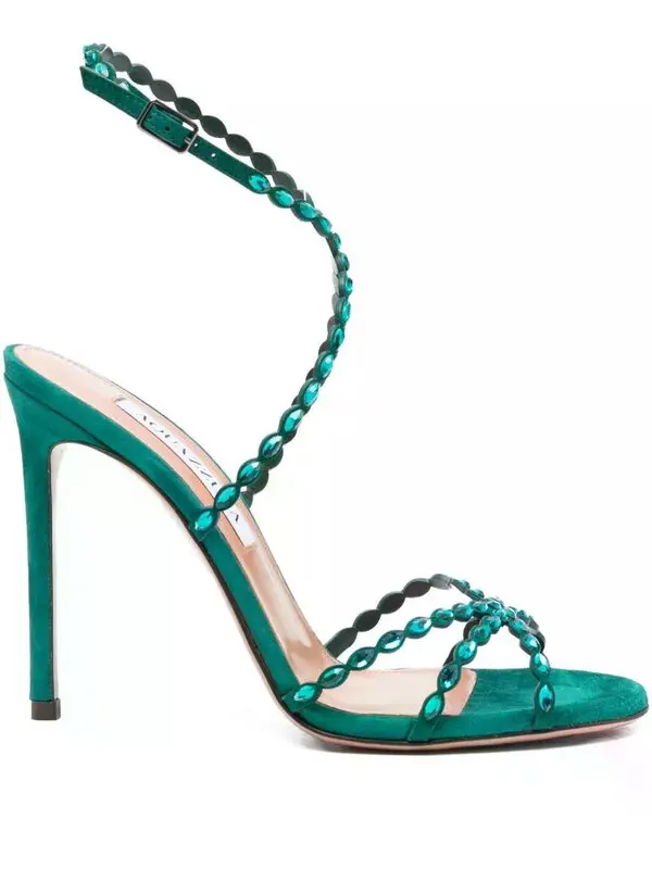 AQUAZZURA 110mm Crystal-embellished Slingback Sandals