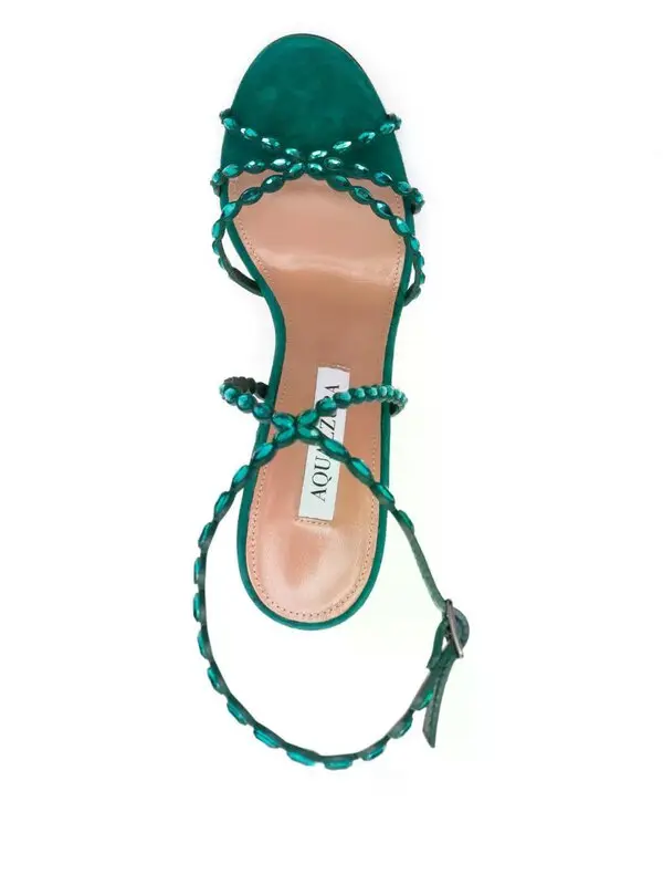 AQUAZZURA 110mm Crystal-embellished Slingback Sandals