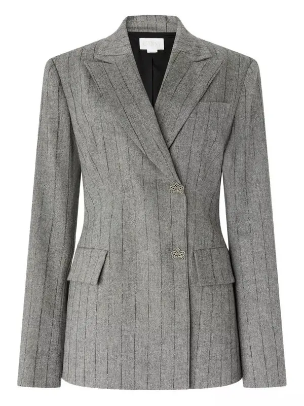 GENNY Pinstripe Crystal-embellished Jacket