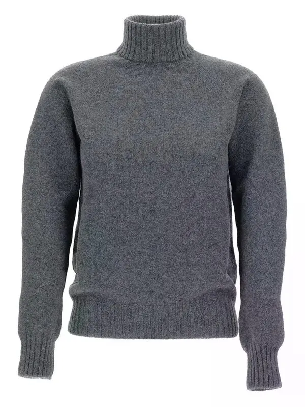 DRUMOHR Ribbed Turtleneck Lambswool Sweater