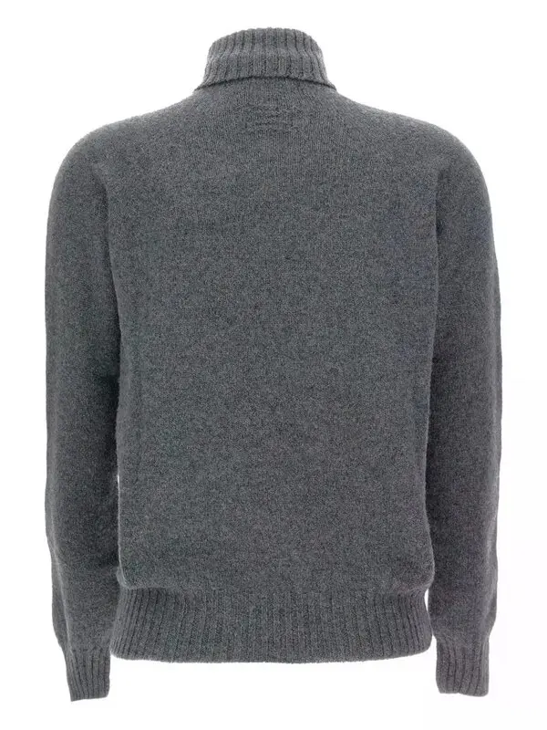 DRUMOHR Ribbed Turtleneck Lambswool Sweater