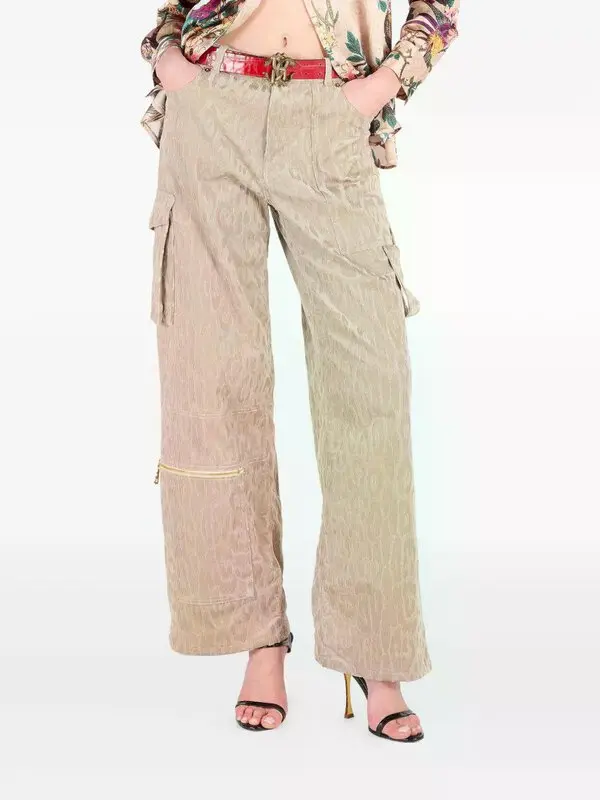 Roberto Cavalli Jaguar-print Cargo Pants