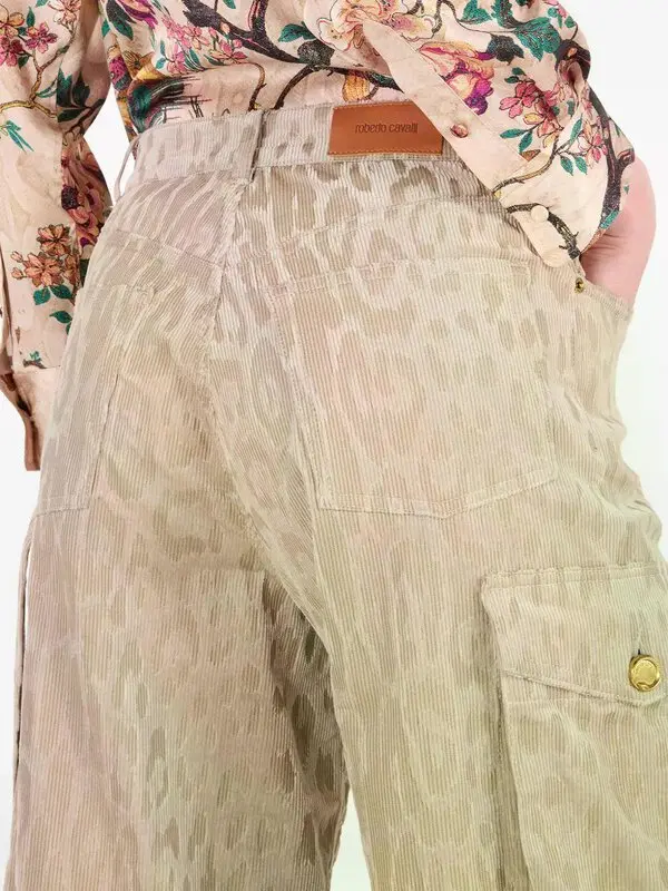 Roberto Cavalli Jaguar-print Cargo Pants