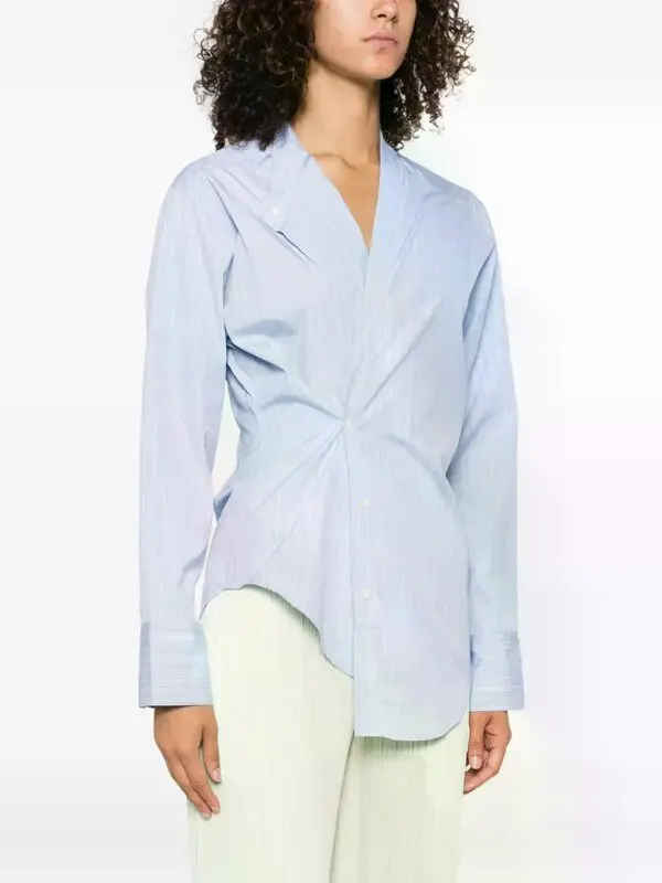RÓHE Striped Asymmetrical Shirt
