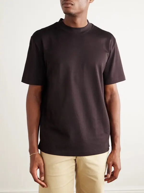 Loro Piana Cotton-jersey T-shirt - Brown