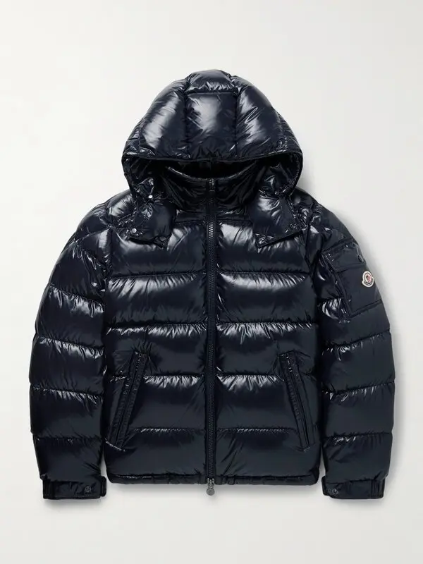 Moncler Maya Logo-appliquéd Quilted Nylon Down Jacket - Blue