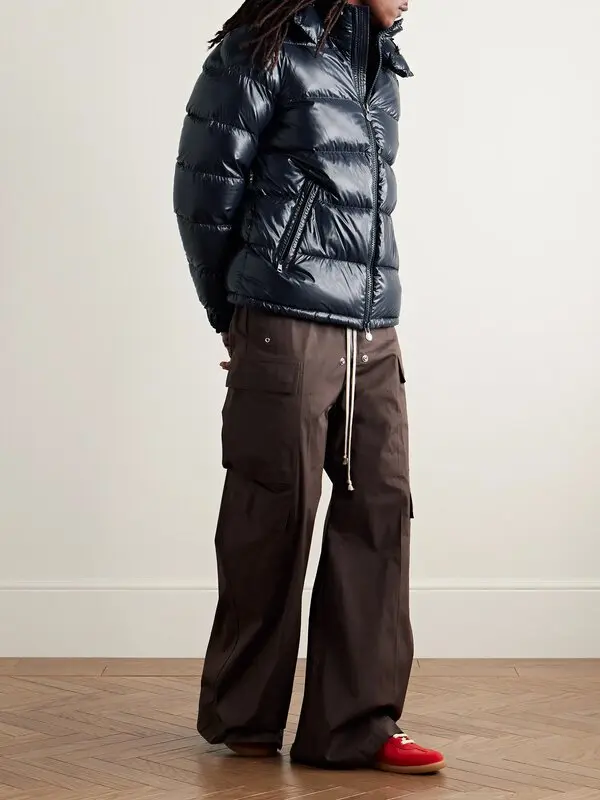 Moncler Maya Logo-appliquéd Quilted Nylon Down Jacket - Blue