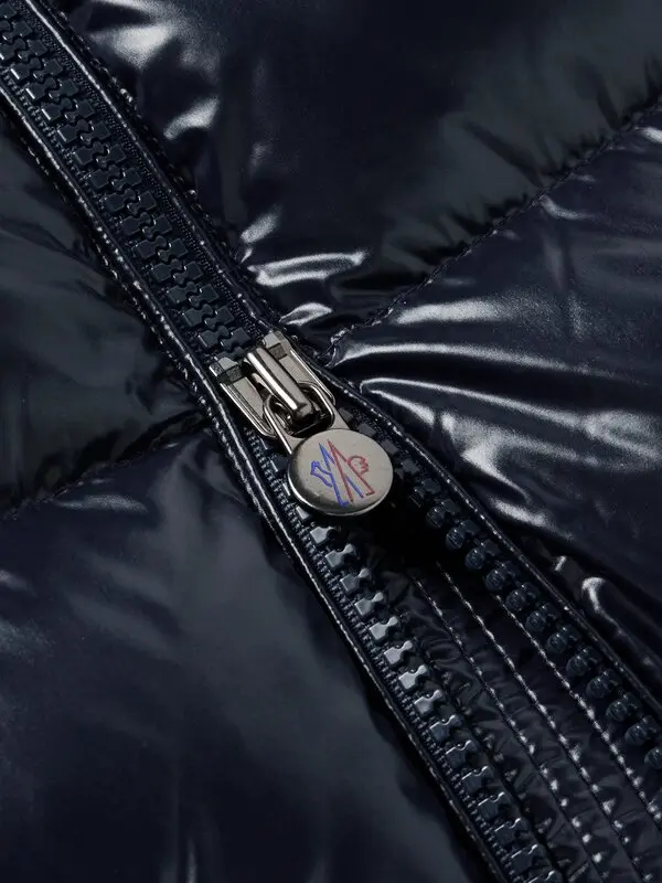 Moncler Maya Logo-appliquéd Quilted Nylon Down Jacket - Blue