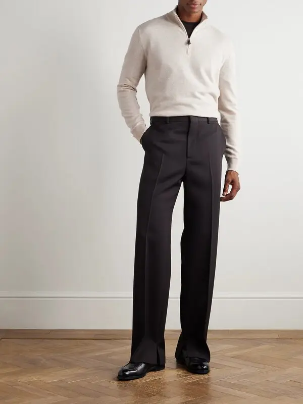 Loro Piana Roadster Cashmere Half-zip Sweater - Neutrals