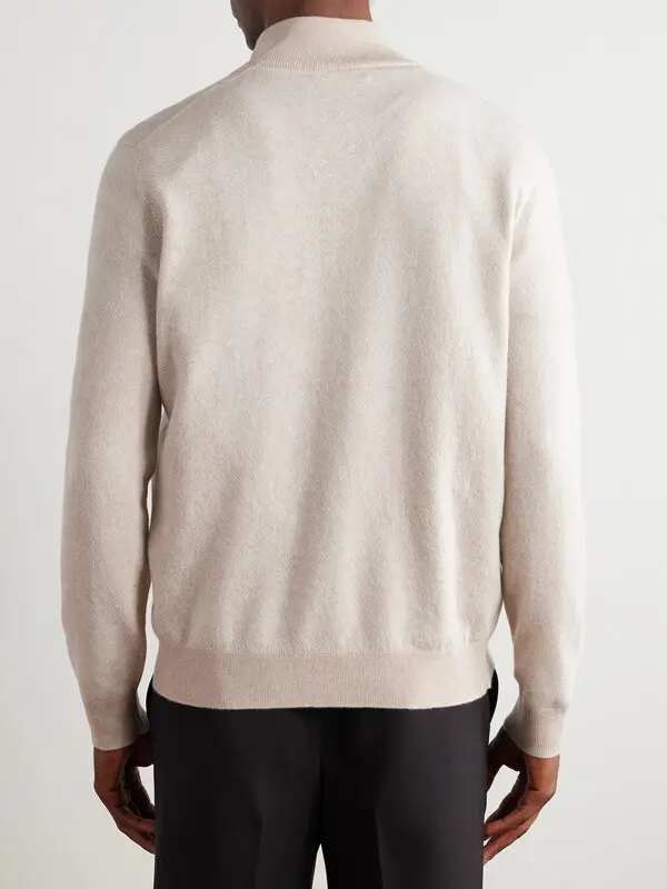 Loro Piana Roadster Cashmere Half-zip Sweater - Neutrals
