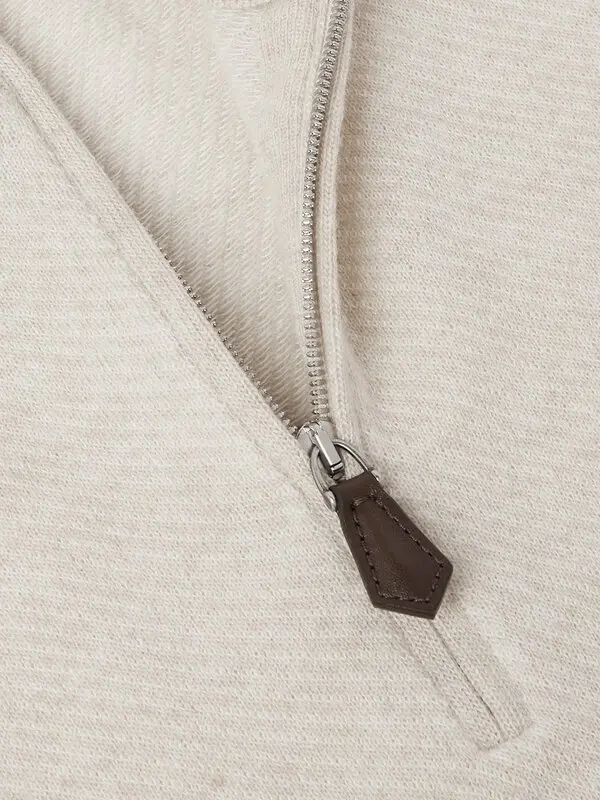 Loro Piana Roadster Cashmere Half-zip Sweater - Neutrals