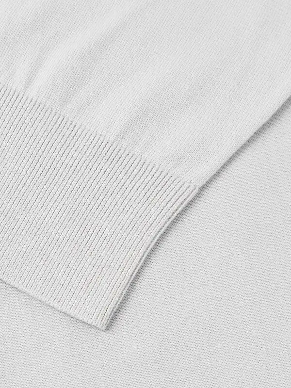 Loro Piana Ice Wish™ Sea Island Cotton Sweater - Gray