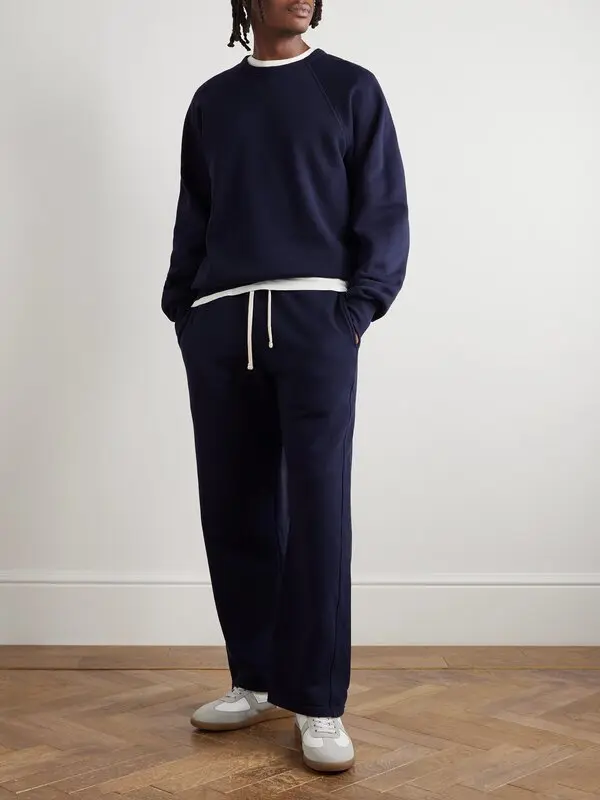 LES TIEN Heavyweight Structured-fleece Cotton-jersey Sweatpants