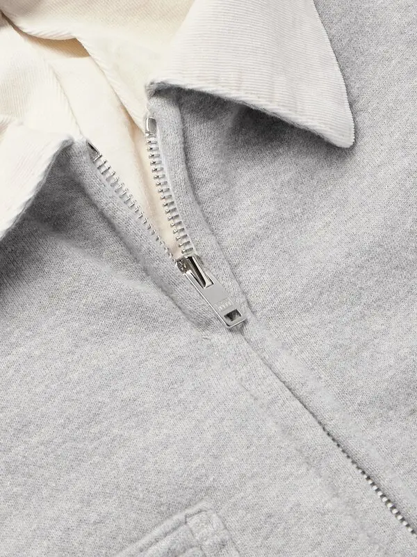 LES TIEN Zip-up Cotton-jersey Jacket
