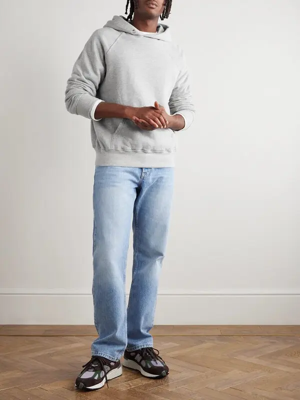 LES TIEN Cotton-jersey Raglan Hoodie