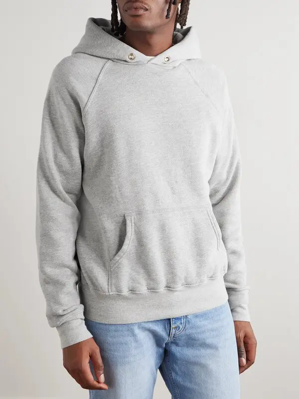LES TIEN Cotton-jersey Raglan Hoodie