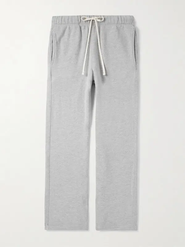 LES TIEN Heavyweight Structured-fleece Cotton-jersey Sweatpants - Gray