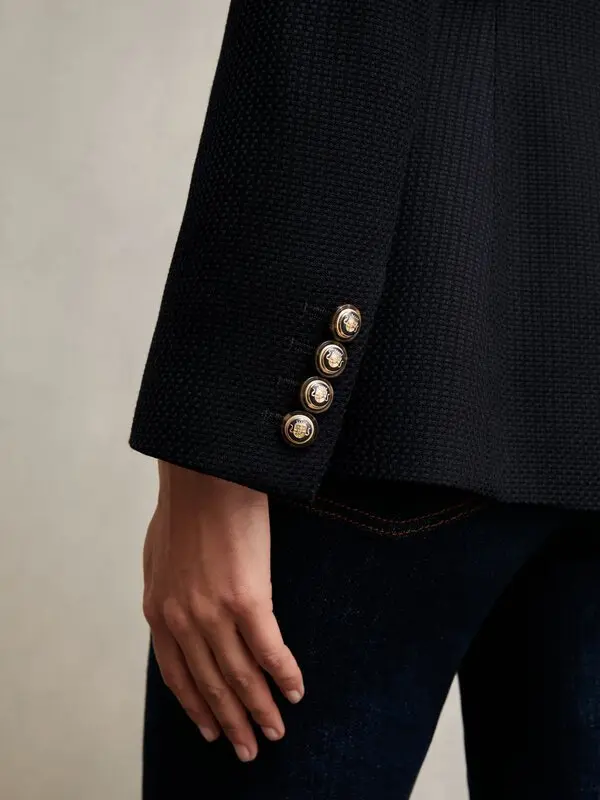 REISS Wynn Textured Wool-blend Blazer