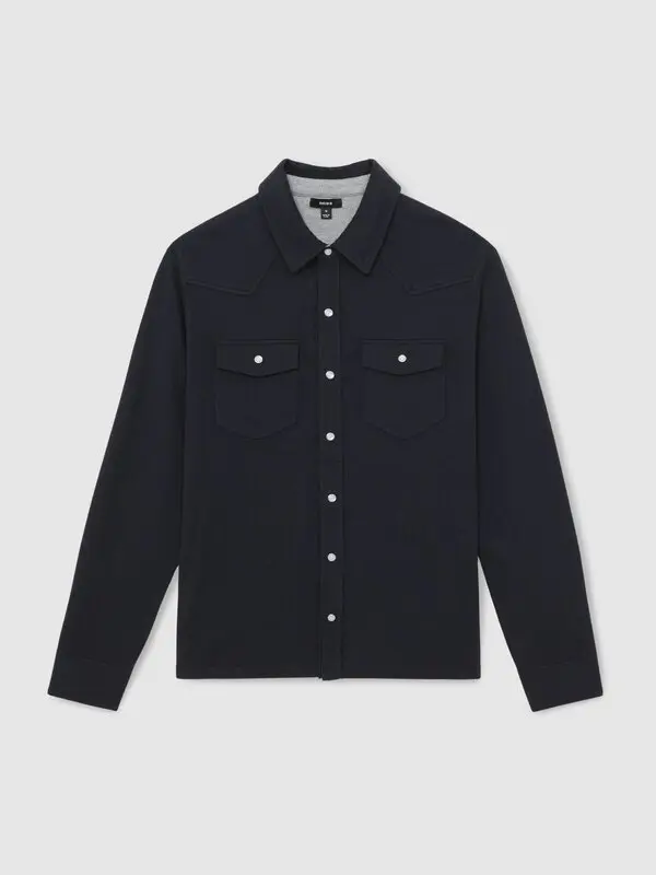 REISS Ledger Shirt - Navy