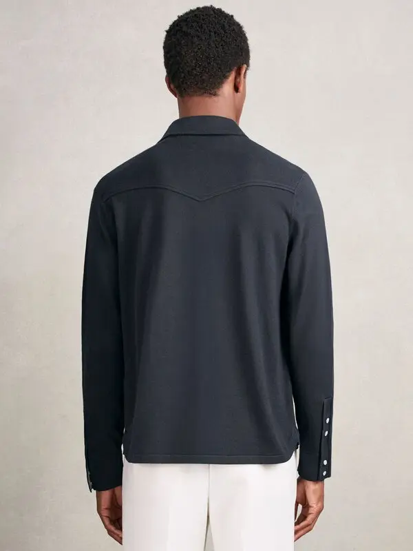 REISS Ledger Shirt - Navy