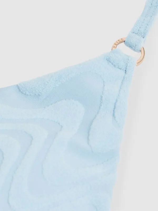 REISS Wynee Textured Triangle Bikini Top