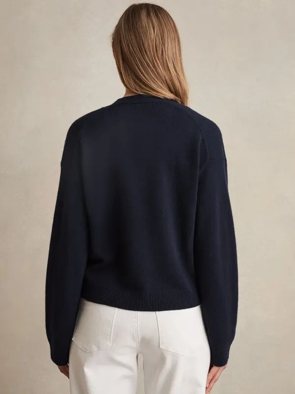 REISS Wool-cashmere Button Cardigan
