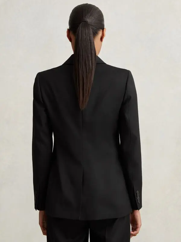 REISS Wool Blend Double Breasted Suit Blazer