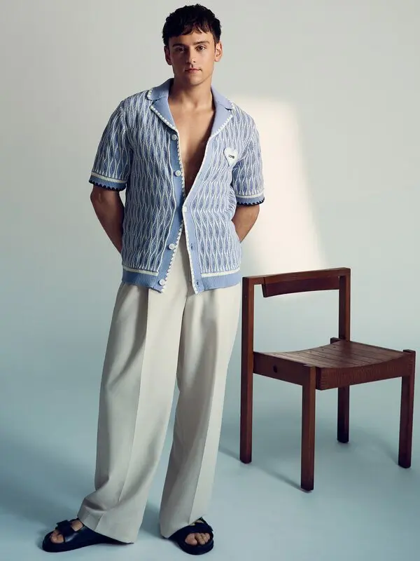 REISS Wave Tom Daley Wave-knit Shirt