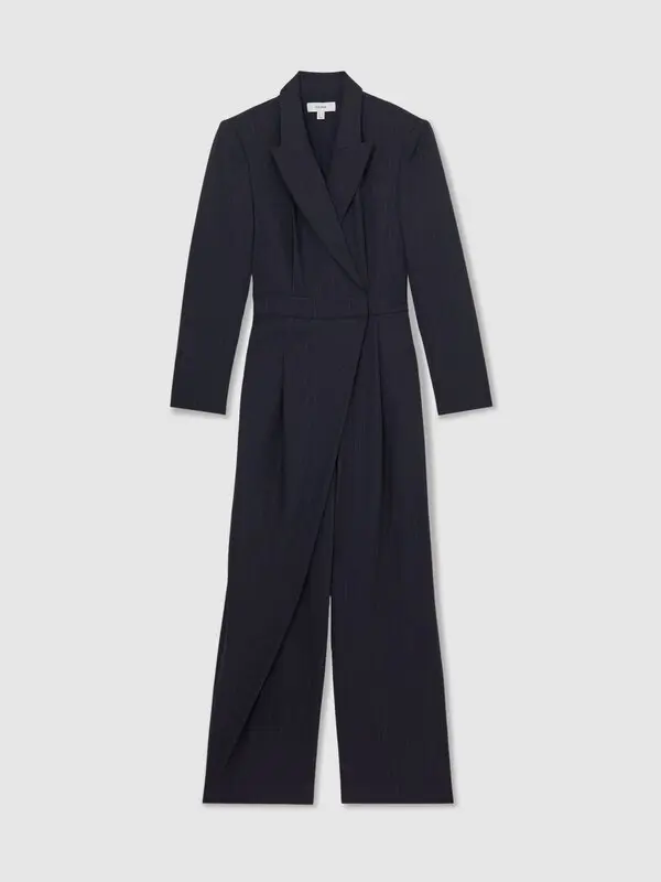 REISS Rhoda Pinstripe Tailored Wide-leg Jumpsuit