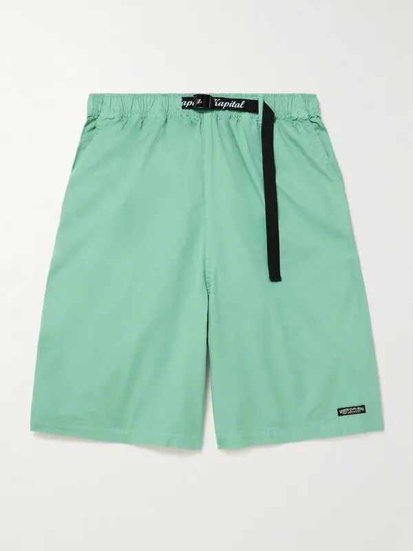 Kapital Cotton-twill Wide-leg Shorts