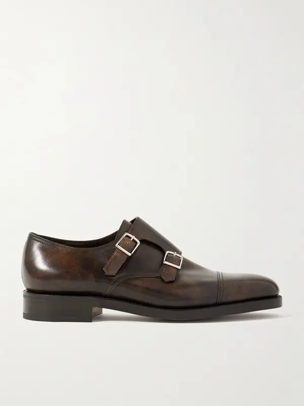 John Lobb William Leather Monk-strap Shoes - Brown