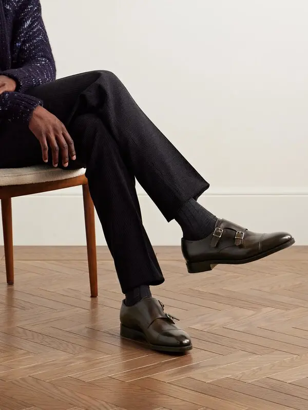John Lobb William Leather Monk-strap Shoes - Brown