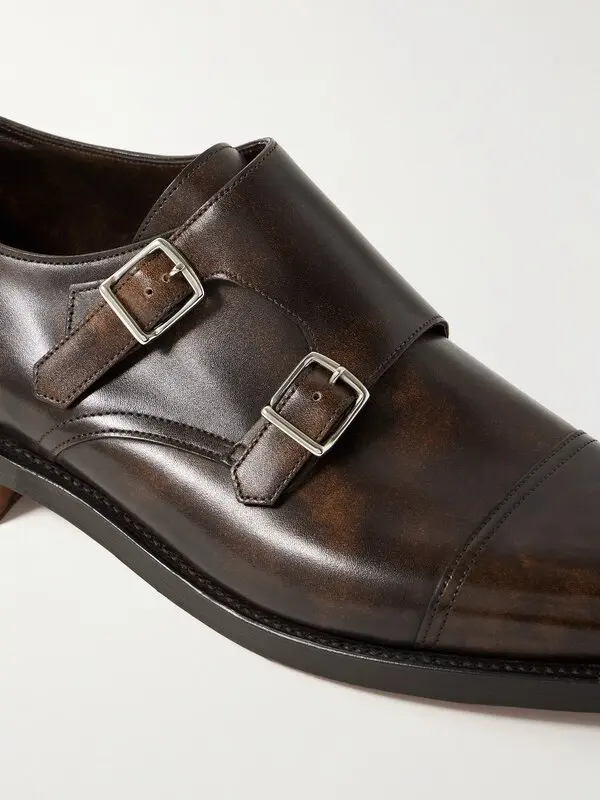 John Lobb William Leather Monk-strap Shoes - Brown