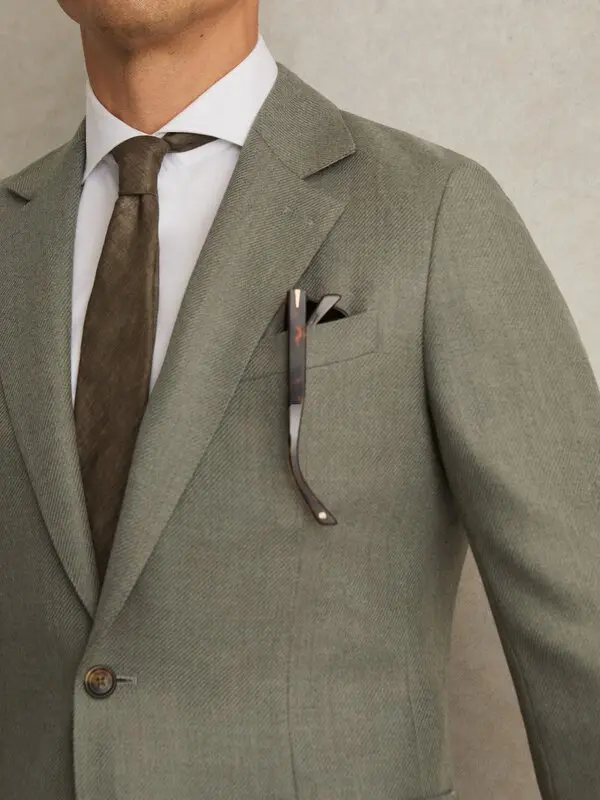 REISS Midnight Wool-blend Single-breasted Blazer Slim-fit