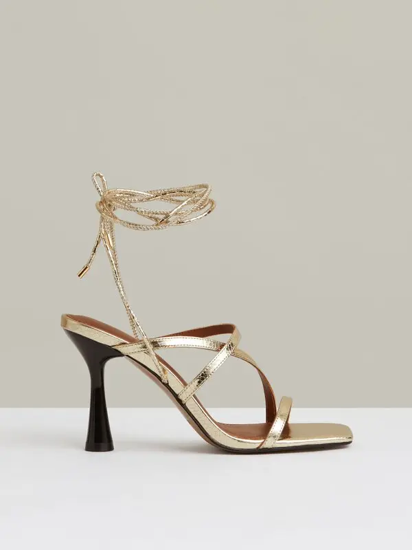 REISS Leather Heeled Sandals