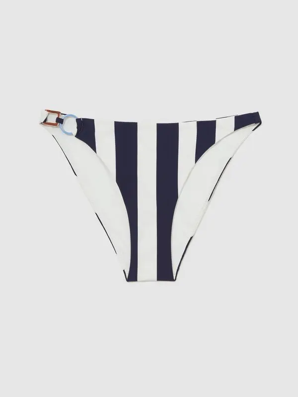 REISS Bridgette Stripe Ring Bikini Bottom
