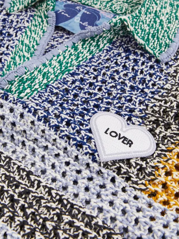 REISS Plato | Tom Daley Crochet Polo Shirt
