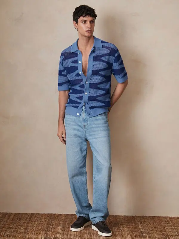 REISS Soliel | Ché Wave Crochet Shirt