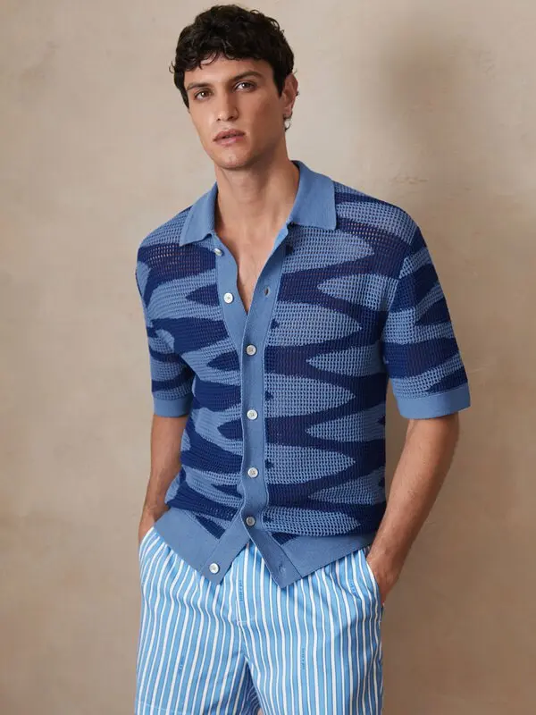 REISS Soliel | Ché Wave Crochet Shirt