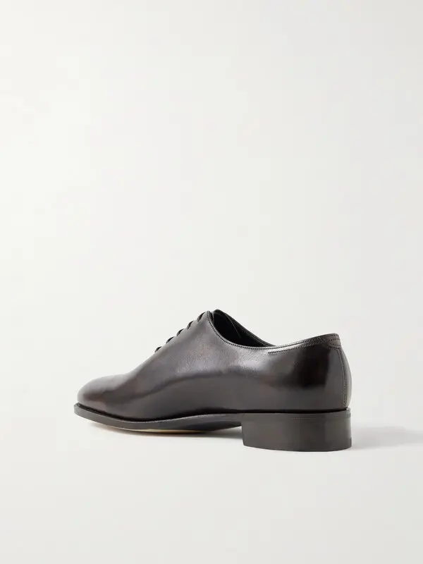 John Lobb Marldon Whole-cut Leather Oxford Shoes - Brown